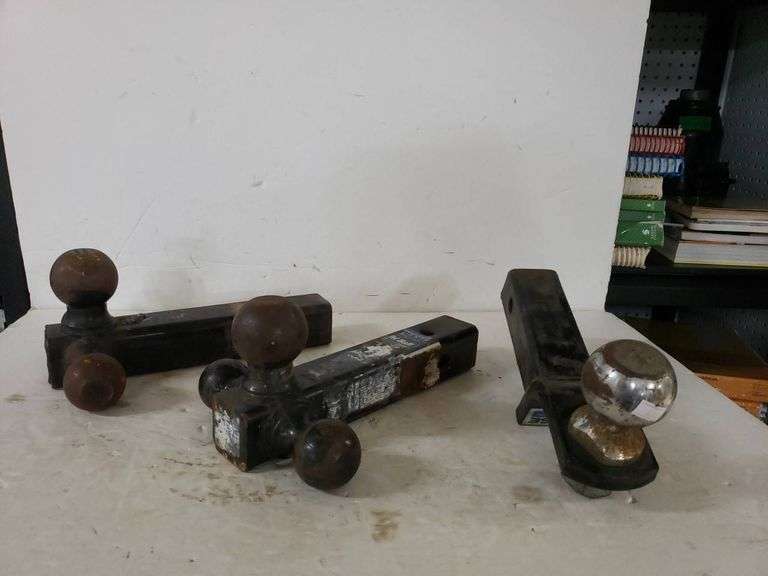 Set of 4 Tow Hitch Ball Mounts of Various Styles - Trice Auctions