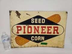 Vintage Pioneer Seed Corn Advertising Sign - Trice Auctions