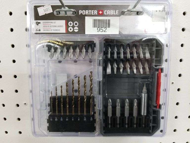 Porter-Cable Drill and Screwdriver Bit Set in Plastic Case - Trice Auctions