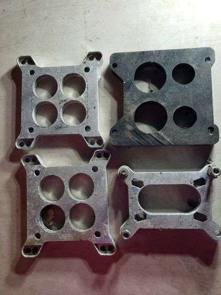4 Piece Lot of Metal and Plastic Carb. Spacer Plates With Varied ...