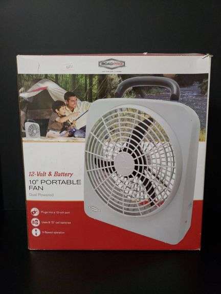 RoadPro 12-Volt 10-Inch Portable Fan With Dual Power Options - Trice ...