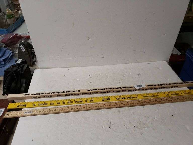 Promotional Wooden Stick Ruler with Religious and Advertising Text ...