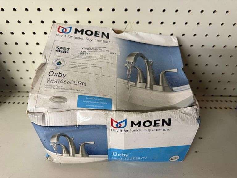Moen Oxby Faucet New Damaged Packaging - Trice Auctions