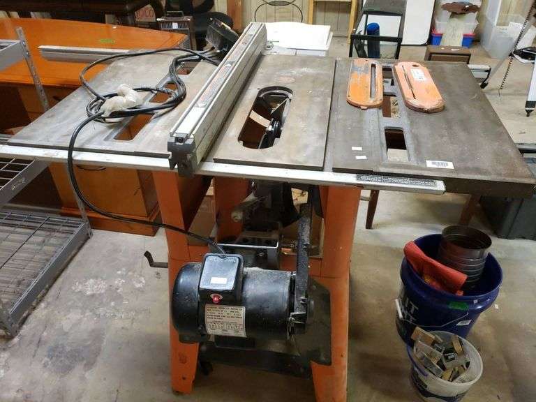 Ridgid TS3650 Table Saw – No Blade - Trice Auctions