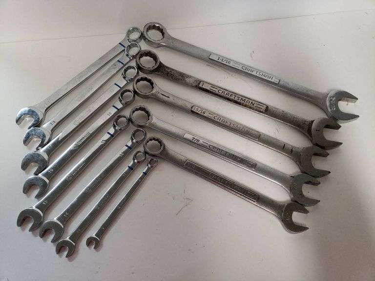 Assorted Craftsman And Kobalt Combination Wrench Set - Trice Auctions