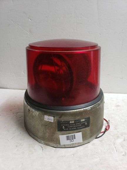 Federal Sign and Signal Red Rotating Beacon Model MS51317 - Trice Auctions