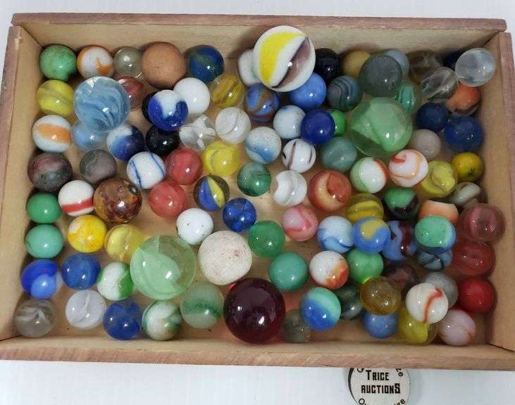 Collection of Assorted Glass Marbles with UV-Reactive Pieces - Trice ...