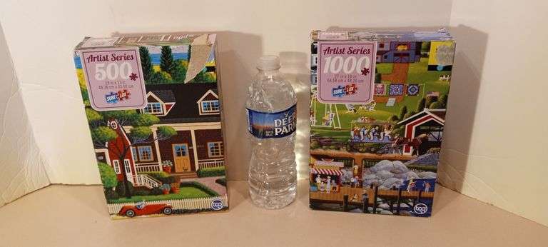 2 NEW Various Artist Series Puzzles 500 Piece & 1000 Piece - Trice Auctions