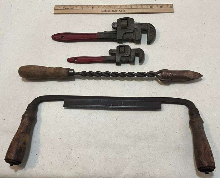 Vintage Tool Lot, Copper Head Soldering Iron, German Pipe Wrenches ...