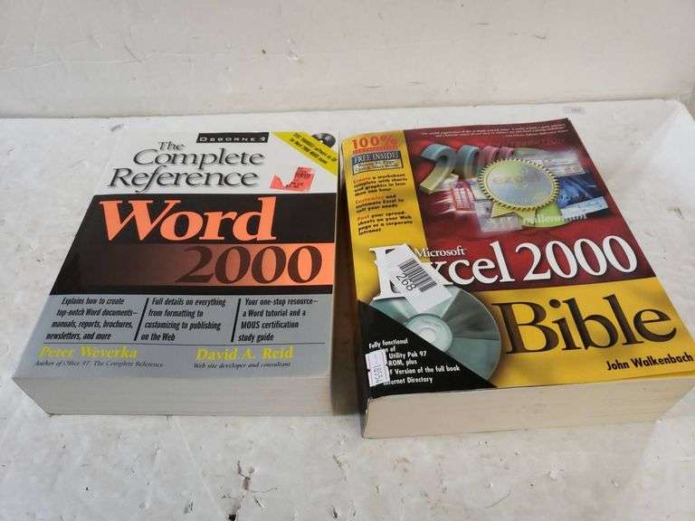 Set of Microsoft Word 2000 and Excel 2000 Reference Books - Trice Auctions
