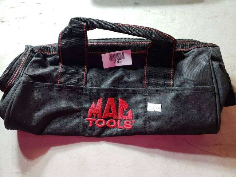 New Mac Tools Black Tool Bag With Red Embroidered Logo - Trice Auctions