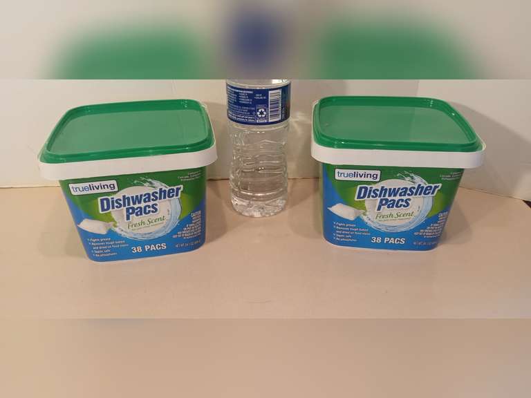 2 NEW 38 Packs true living Fresh Scent Dishwasher Pacs - Trice Auctions