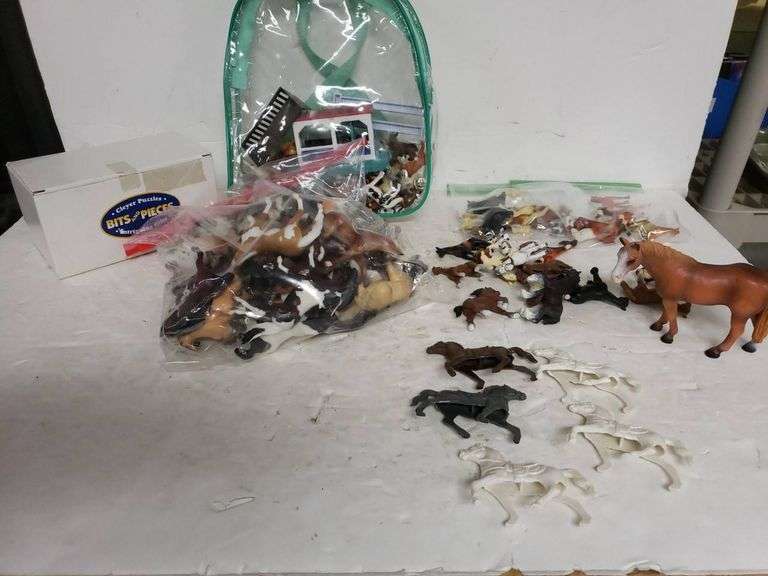 Breyer Safari & Other Horse Figures Along With Bits and Pieces Clever ...