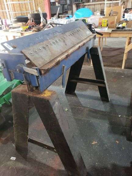Metal Sheet Bending Brake Machine with Stand - Trice Auctions