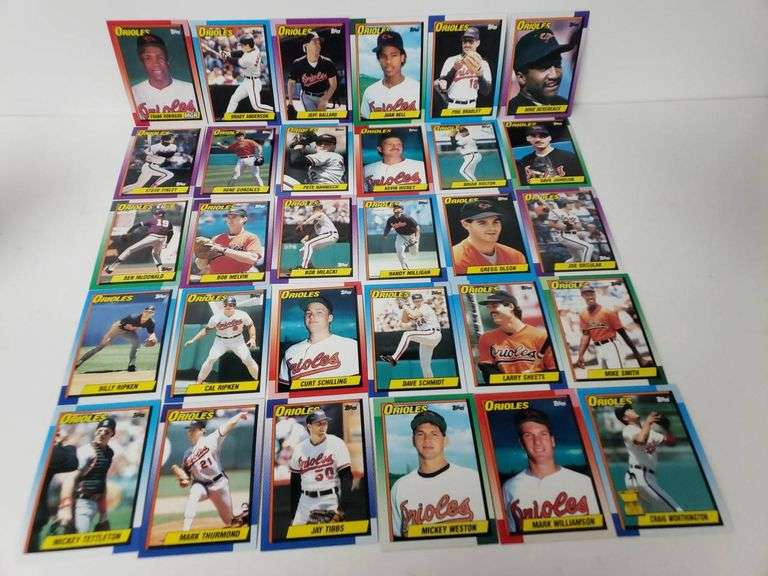 1990 Topps Baltimore Orioles Team Set of 30 Cards - Trice Auctions