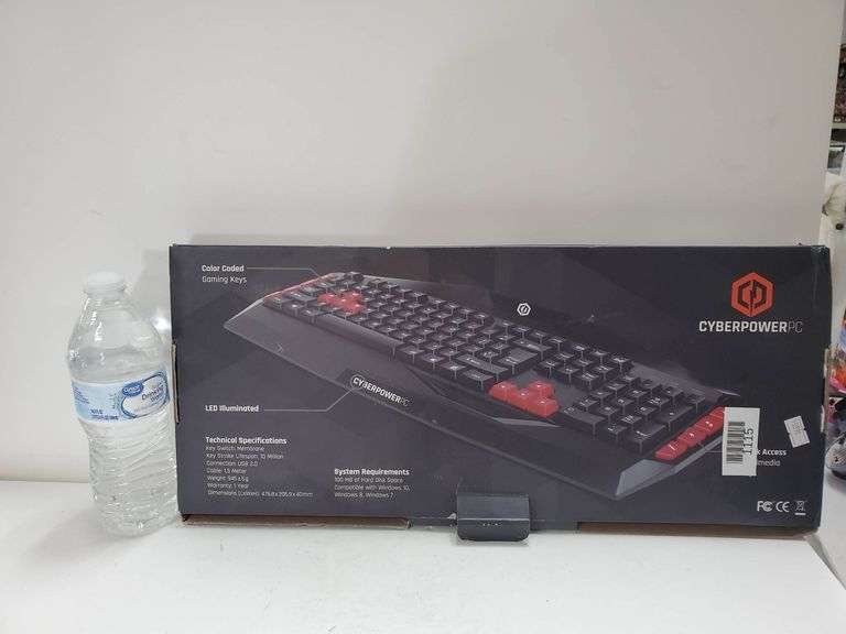 CyberPowerPC LED Illuminated Gaming Keyboard with Hybrid Key Switches ...
