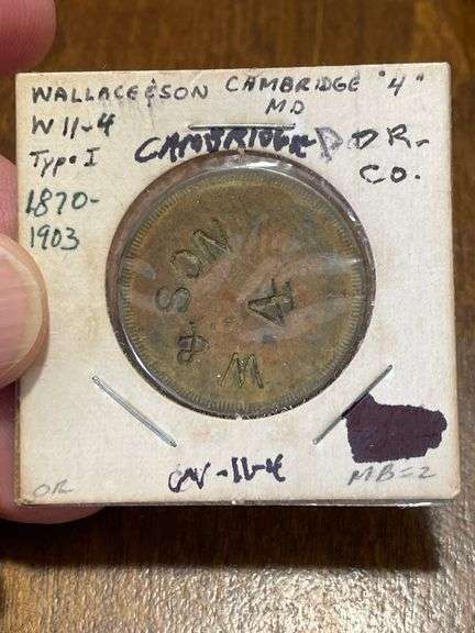 Wallace & Son #4 Token Coin Cambridge Maryland - Trice Auctions