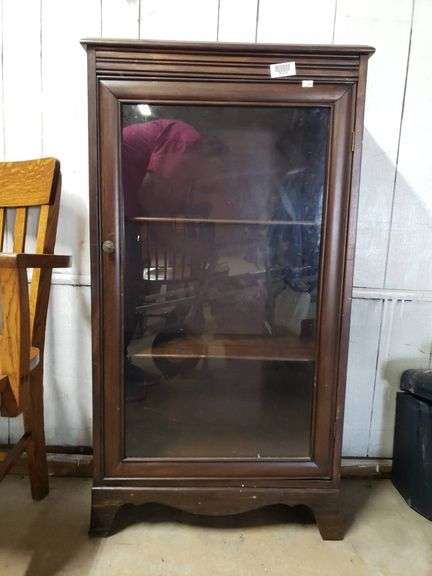 Glass-Front Storage Cabinet With Shelves - Trice Auctions