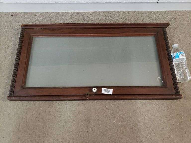 Rectangular Glass Display Case with Hinged Top and Knob Closure - Trice ...