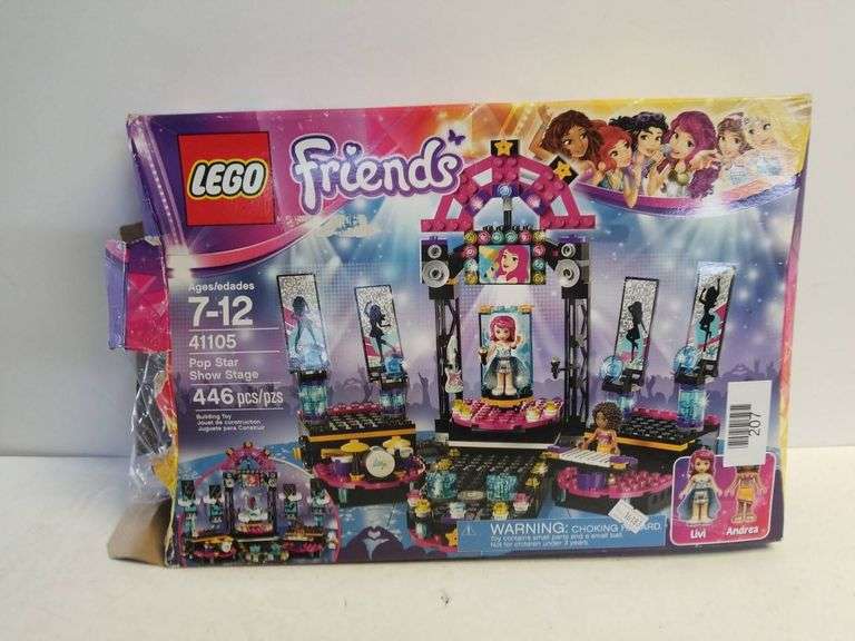 LEGO Friends Pop Star Show Stage Set 41105 with 446 Pieces - Trice Auctions