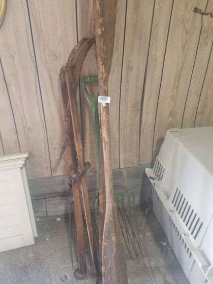Assortment of Wooden Paddles, Rake, and Other Items - Trice Auctions
