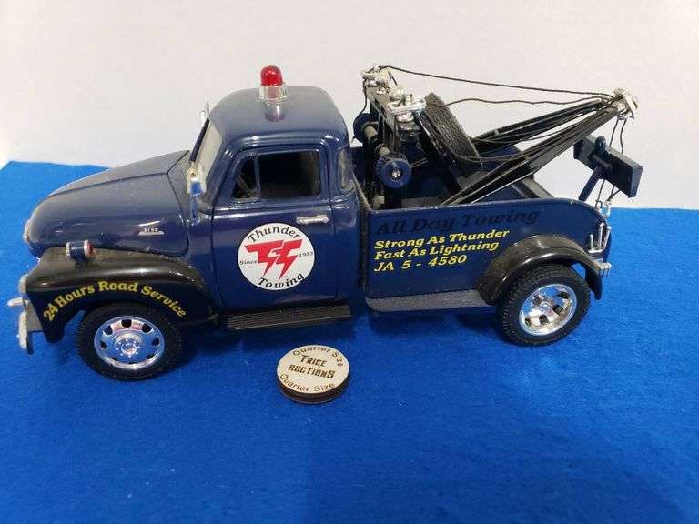 Die-Cast Tow Truck With Thunder Towing Decals and Detailed Features ...