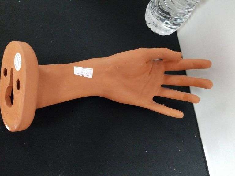 Nancy Funk Terracotta Sculpted Hand wall mount - Trice Auctions