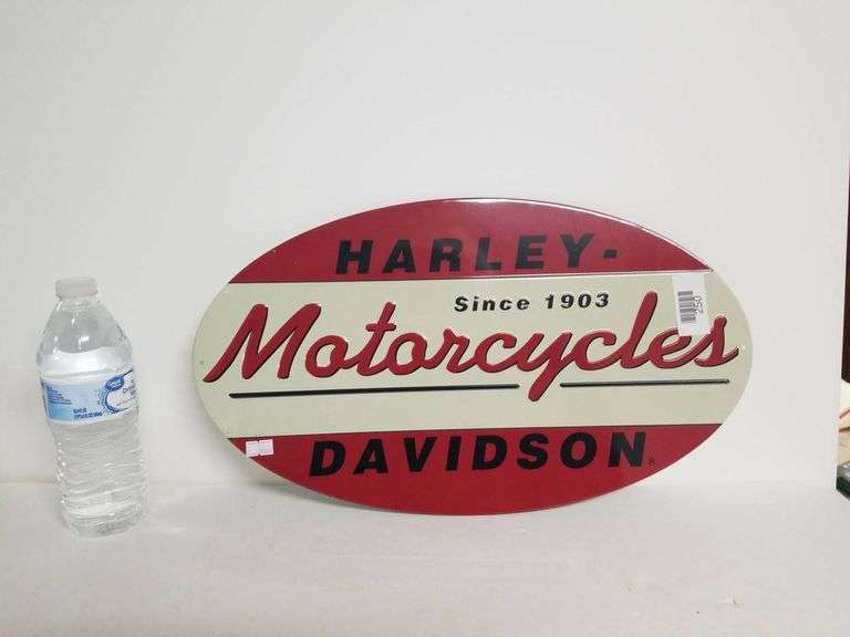 Harley-Davidson 1903 Oval Metal Wall Sign by Ande Rooney - Trice Auctions