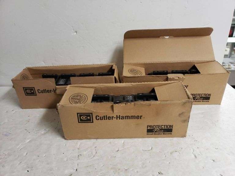Cutler-Hammer Circuit Breakers Assortment in Original Boxes - Trice ...