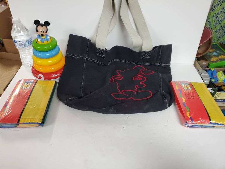 Mickey Mouse Tote Bag, Stacking Toy, and Tailored Valances Set - Trice ...