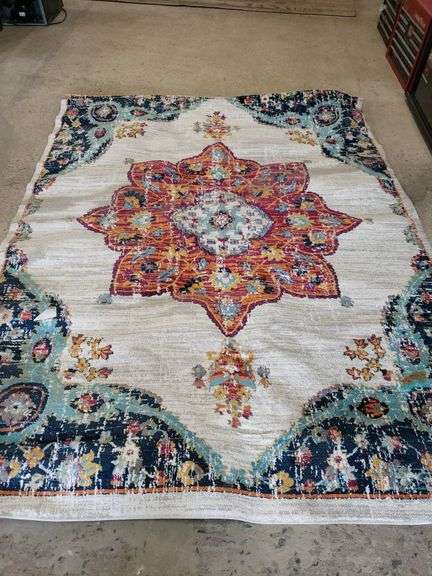 StyleWell 6 x 9 Aurora Multicolor Area Rug with Intricate Design ...