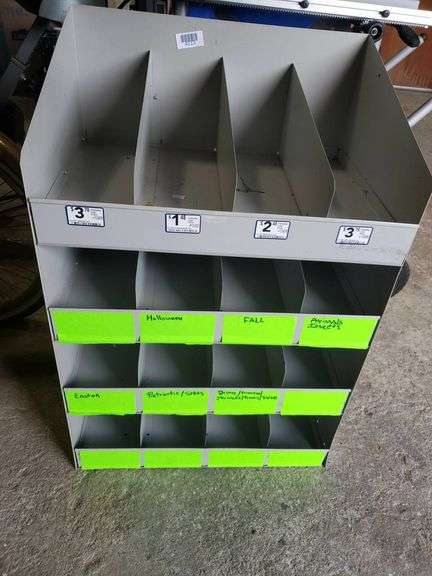 Metal Organizer Rack With Multiple Compartments - Trice Auctions