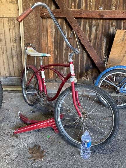 Red Kent Bicycle with Floral Pattern Seat and High Handlebar - Trice ...