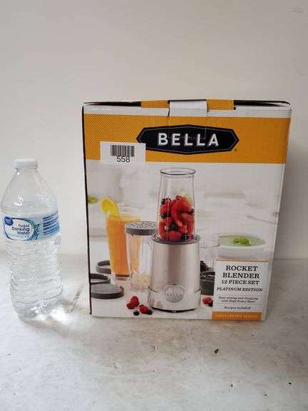 Bella Rocket Blender 12-Piece Set Platinum Edition Appears New - Trice ...