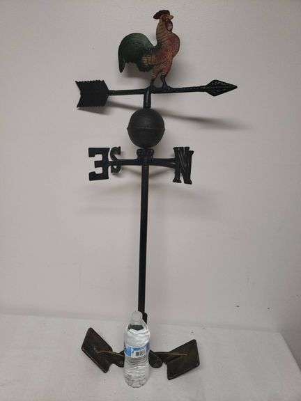 Metal Rooster Weather Vane with Compass Directions - Trice Auctions