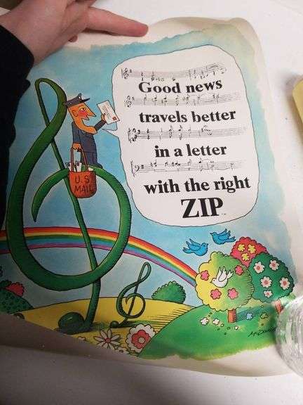 Promotional USPS Poster Featuring ZIP Code Campaign Artwork - Trice ...
