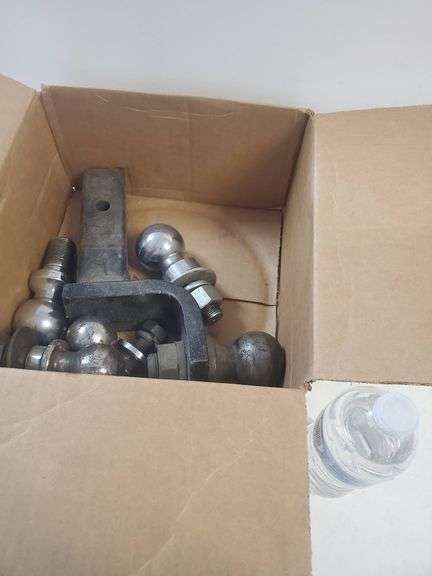Box of Assorted Trailer Hitch Ball Mounts and Trailer Balls - Trice ...