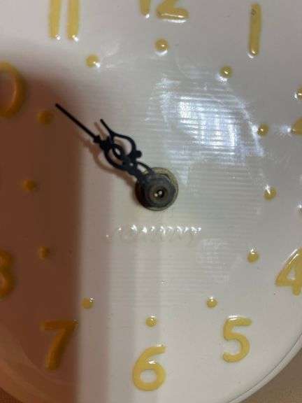 Vintage “Johnny” Ceramic Toilet Seat Clock WORKS - Trice Auctions