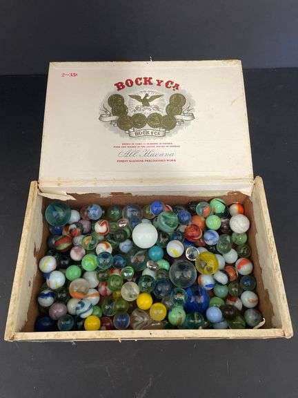Bock Havana Cigar Box with Marbles - Trice Auctions