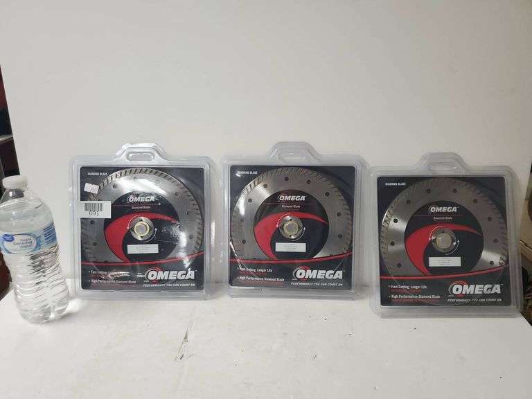 Pack of 3 Omega 10-Inch Diamond Blades for High-Performance Cutting ...