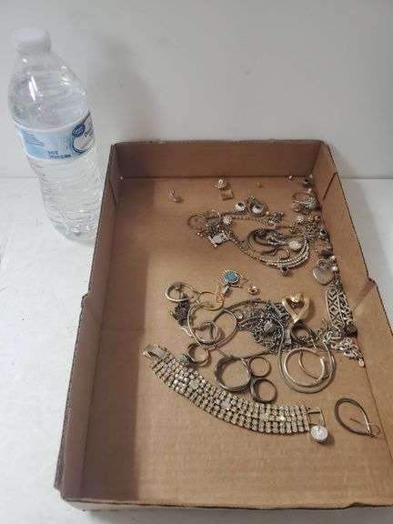 Assorted Jewelry Lot With Necklaces Rings Earrings And Bracelets