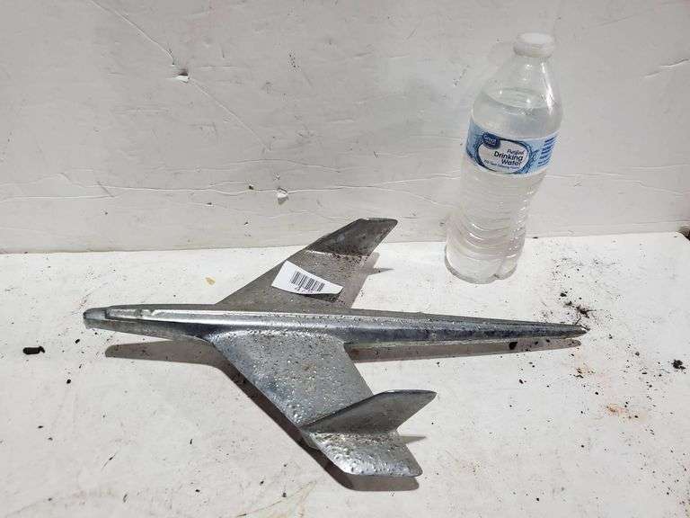Cast Metal Airplane Model With Delta Wing Design - Trice Auctions