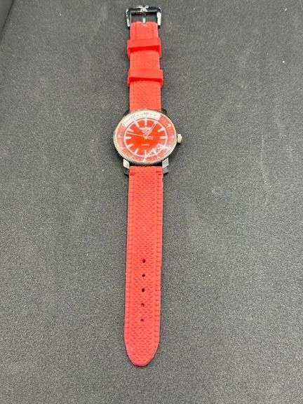 Breitling for BENTLEY Racing Watch w/Red Face & Silicone Band - Trice ...