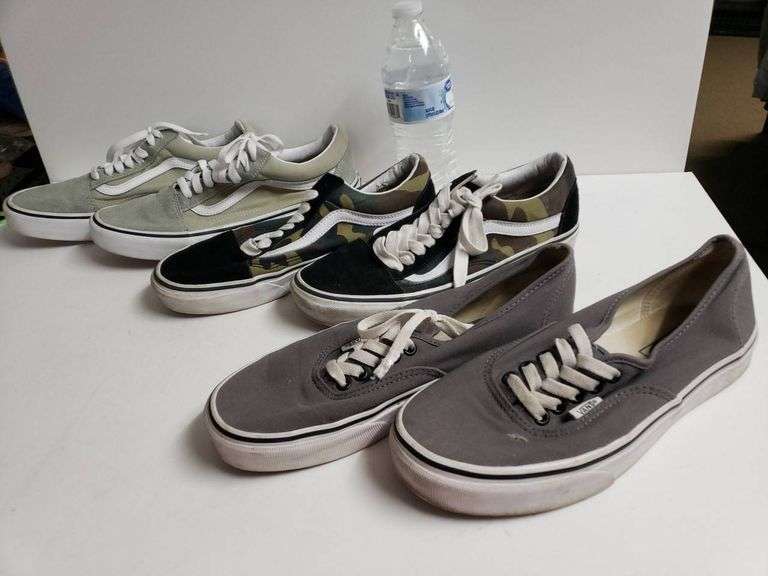 Set of 3 Vans Shoes in Various Styles and Sizes - Trice Auctions
