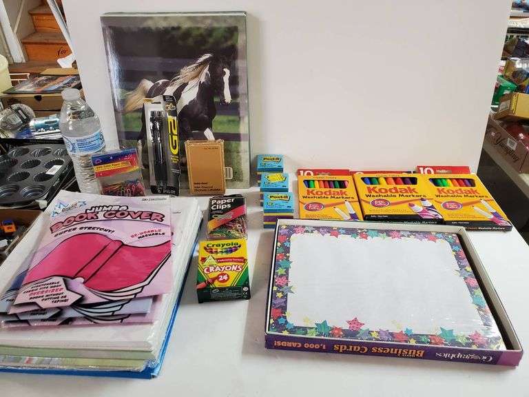 Assortment of Horse Posters, School Supplies, and Craft Items - Trice Auctions