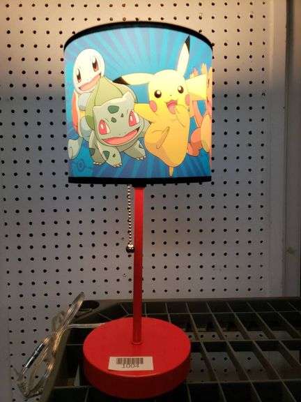 Pokemon Table Lamp Featuring Pikachu, Bulbasaur, and Squirtle (Works ...