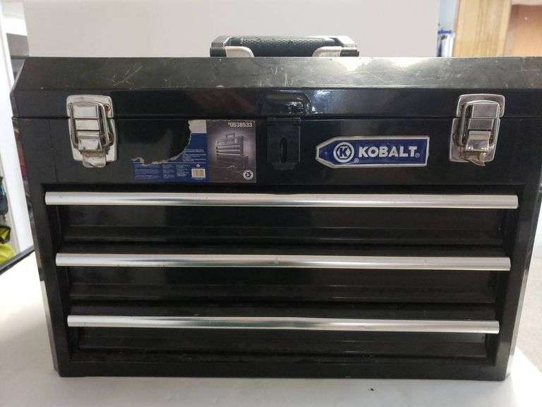 Kobalt Tool Box with Assorted Hand Tools and Accessories - Trice Auctions