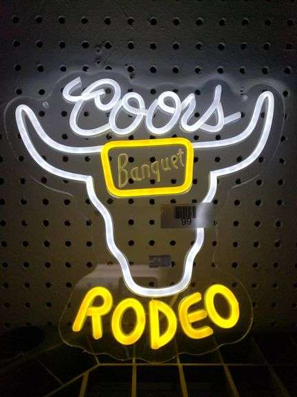 Coors Banquet Rodeo Neon Light with Dimmer Switch - Trice Auctions