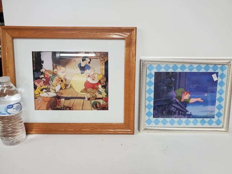 Framed Animation Prints Featuring Colorful Characters and Scenic Art ...