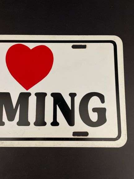 I Love Farming License Plate - Trice Auctions